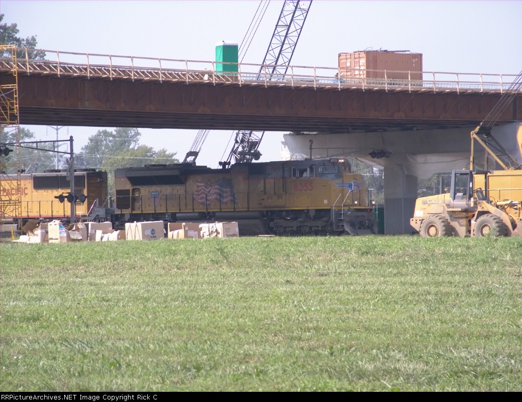 UP 8355 - Under the Overpass.
